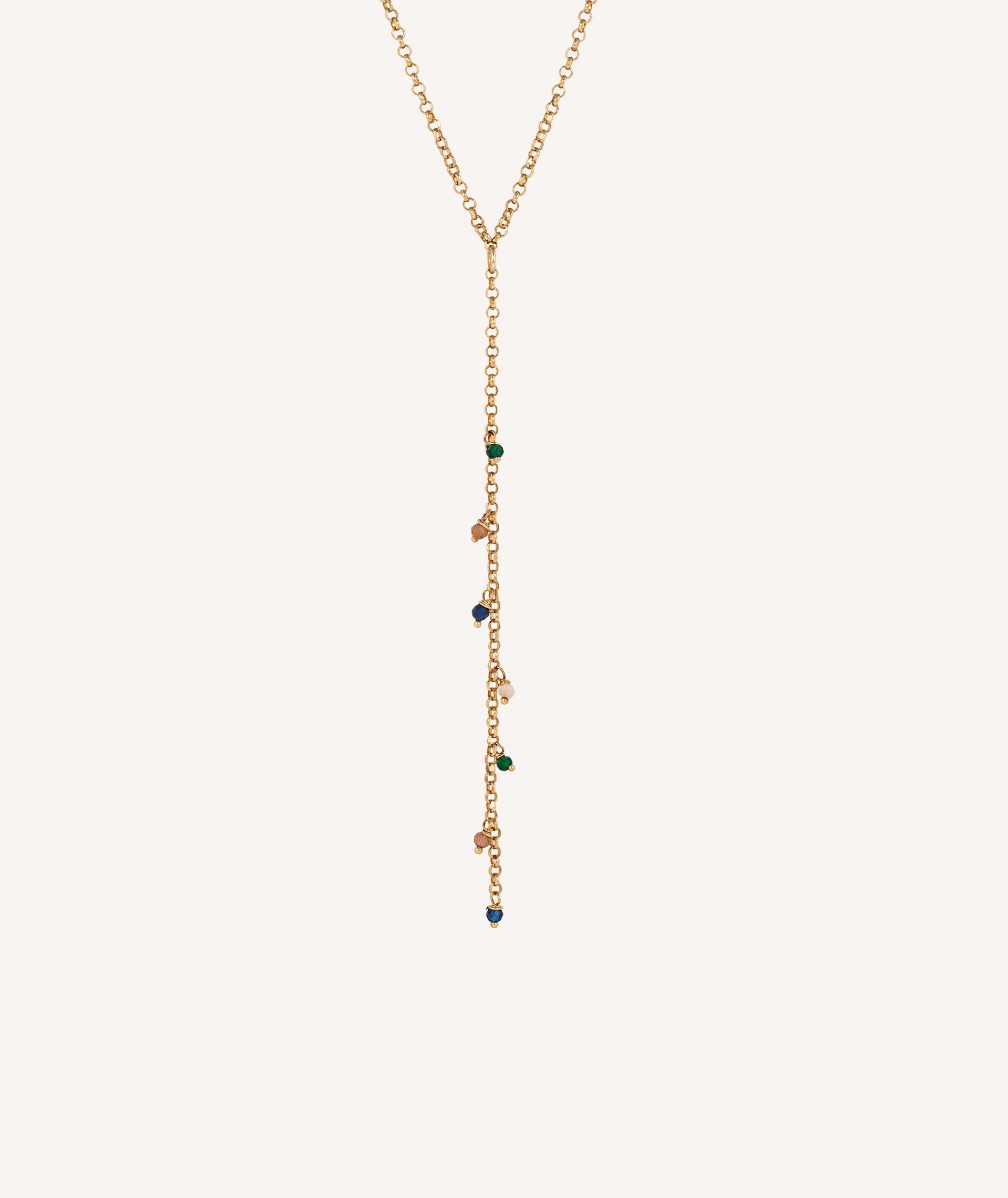Necklace Cherie 925 silver 18kt gold plated multicolor crystal ...