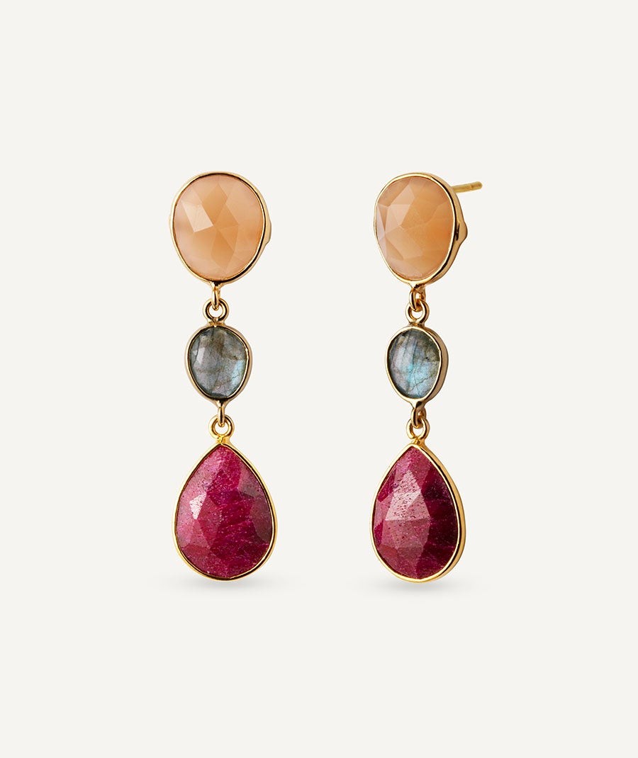 Earrings Roseta with multicolor natural stones | Vidal & Vidal – VIDAL ...