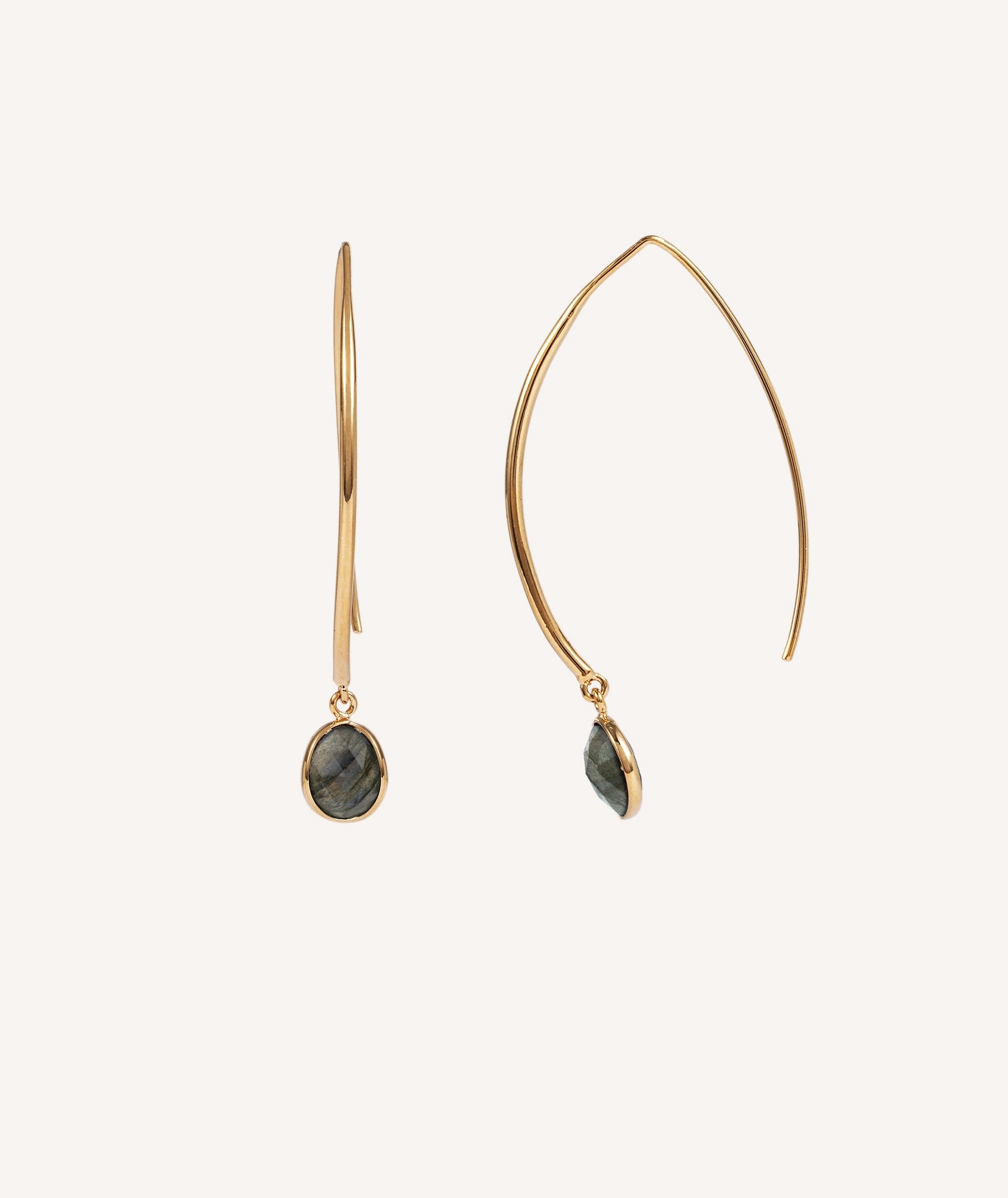 Tanit Earrings with Natural Labradorite Stone | VIDAL & VIDAL