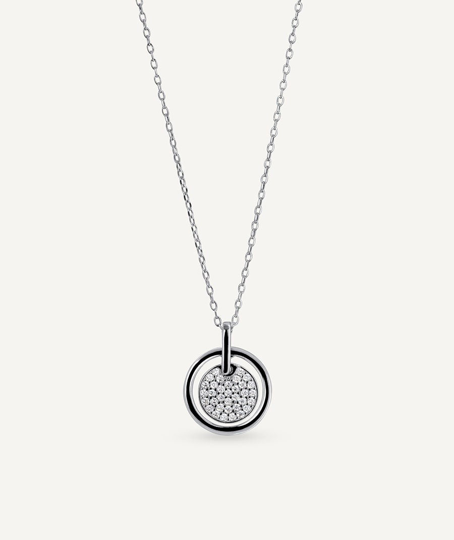 Mini Luna sphere pendant with cubic zirconia | VIDAL & VIDAL